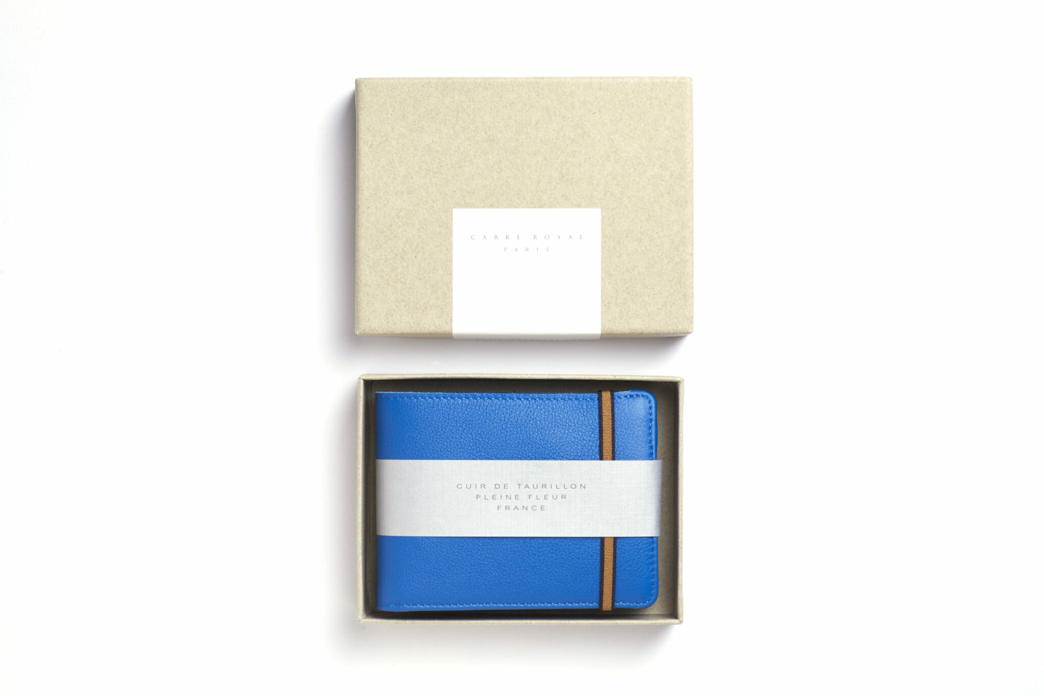 Light Blue Minimalist Wallet With Coin Pocket by Carré Royal