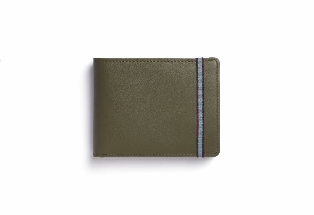 Kaki Minimalist Wallet With Coin Pocket by Carré Royal